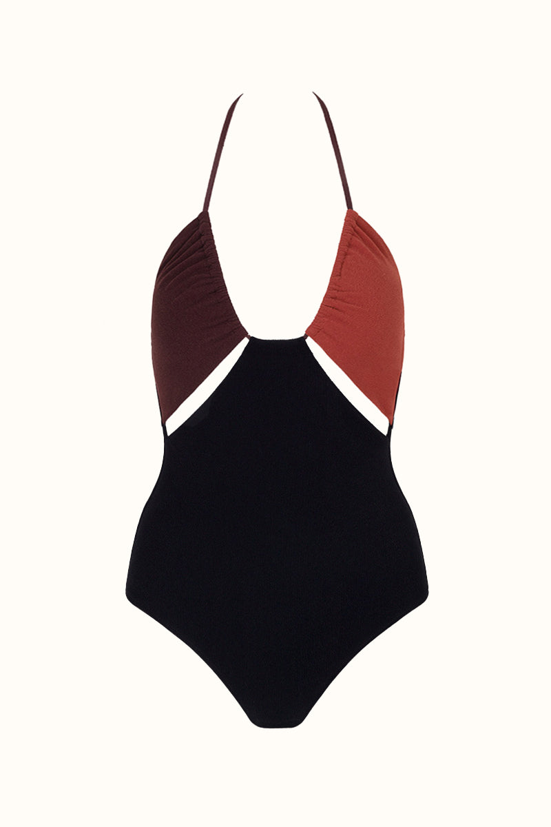 The Coco Terry Elle Swimsuit ~ Colourblock – Talia Collins