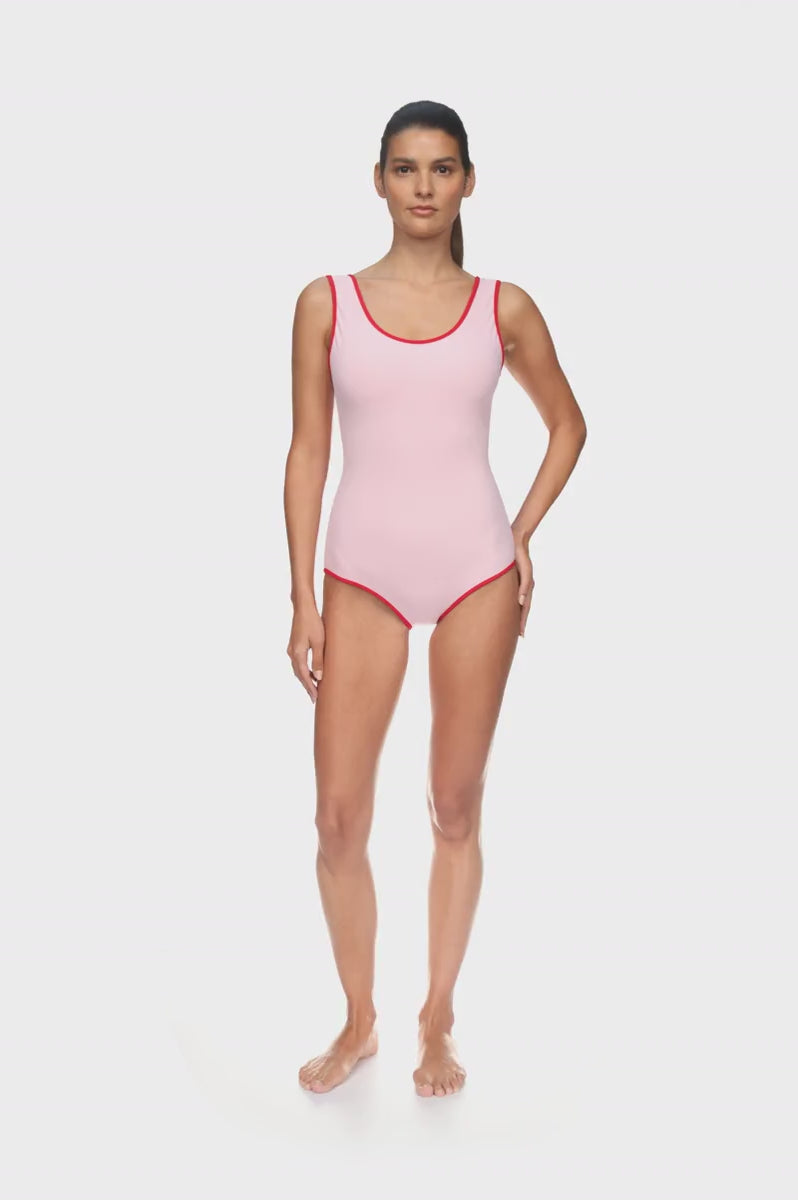 The Red Terry Classic Swimsuit ~ Reversible – Talia Collins