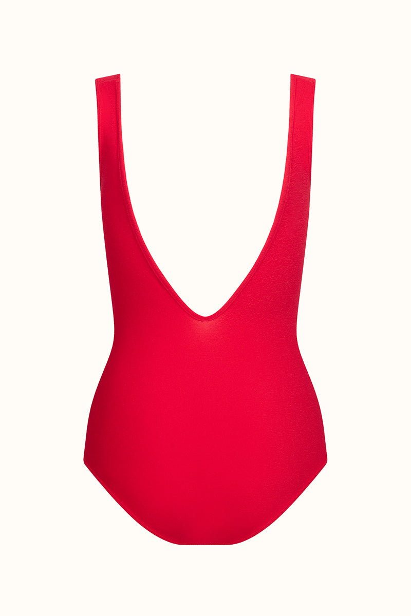 The Red Terry Classic Swimsuit ~ Reversible – Talia Collins